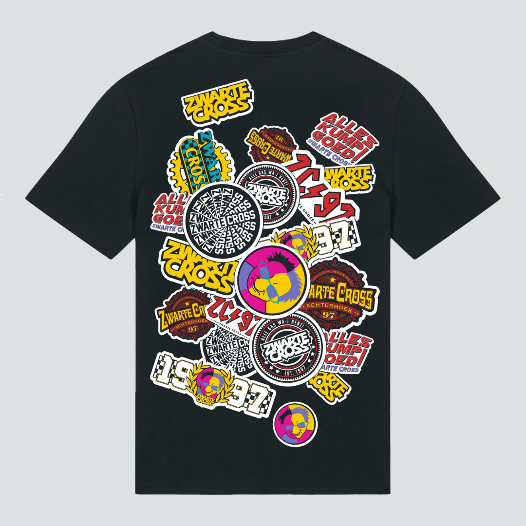 Unisex T-shirt | Stickers – Zwarte Cross
